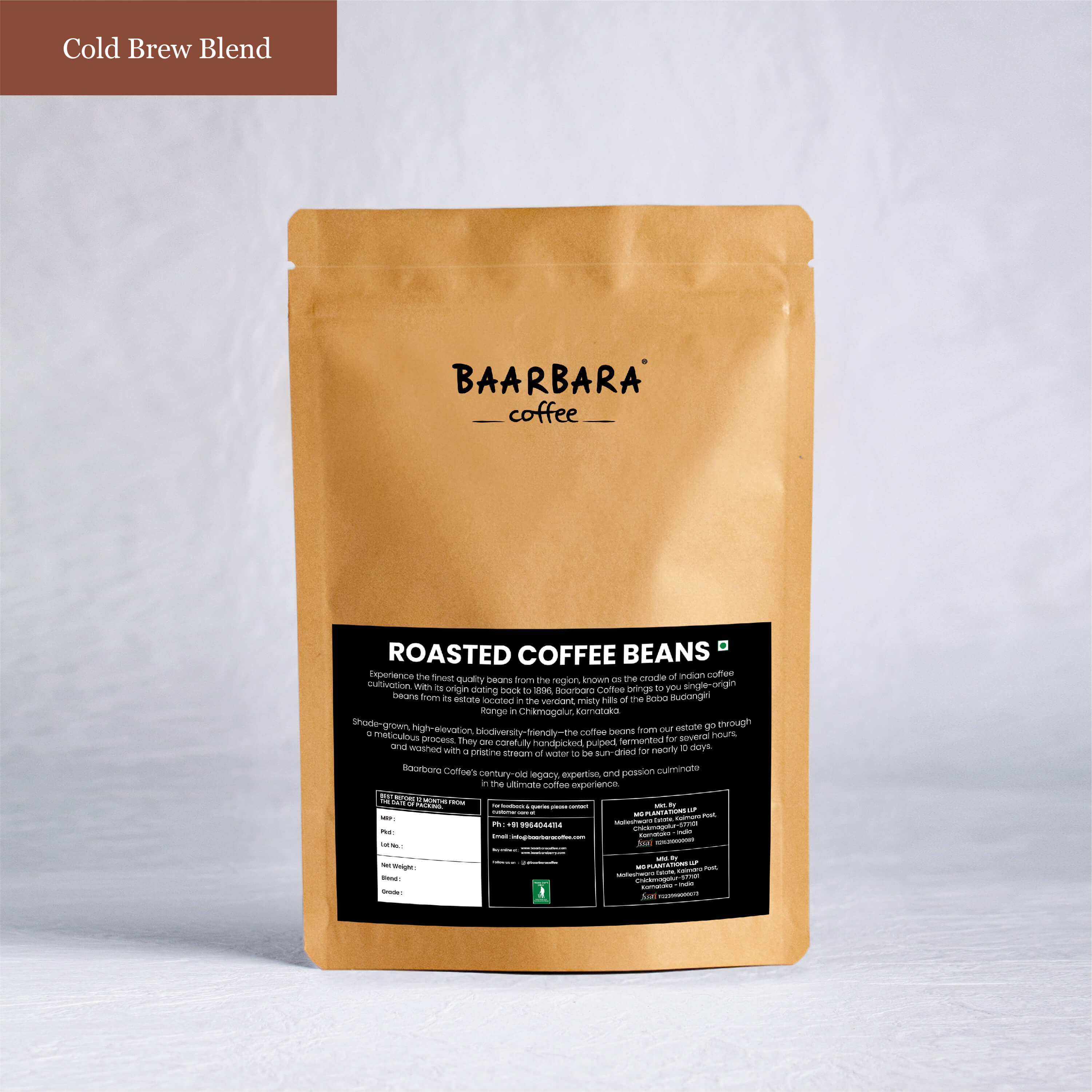 Cold Brew Blend Roasted Coffee Beans – Baarbara Coffee